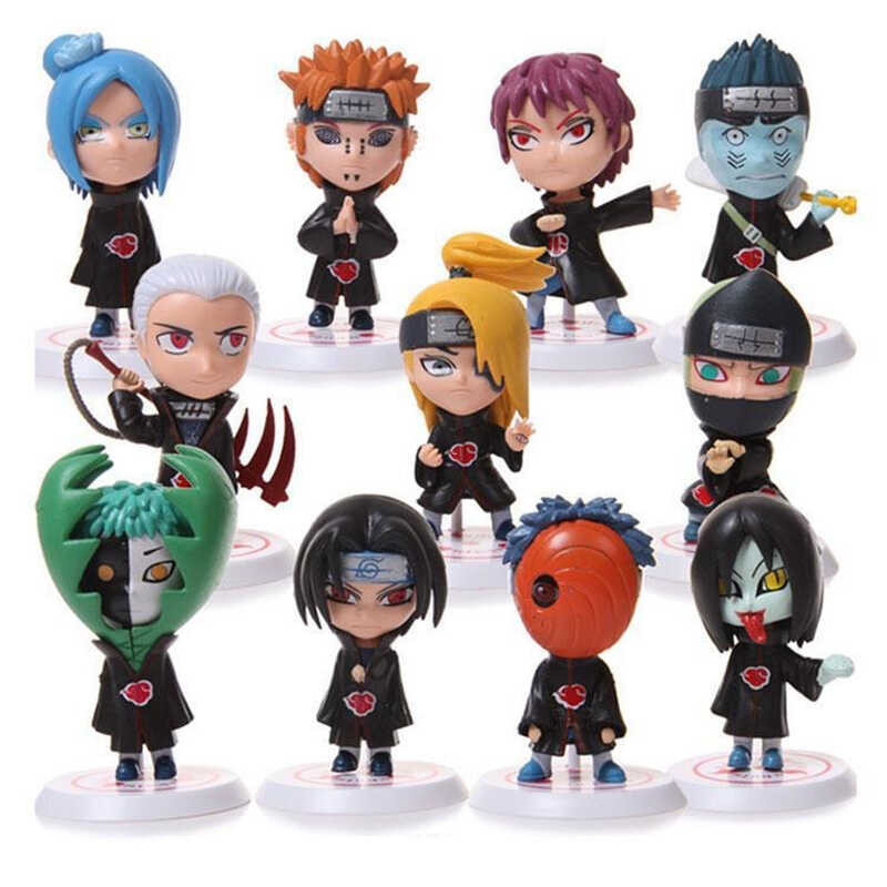 4 11 Pcs/Set Q Ver. Naruto Akatsuki Mini Figure Uchiha Itachi Madara ...