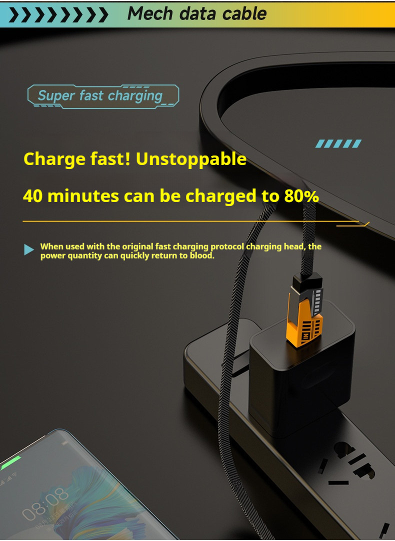 65W Fast Charging Plug-in Four-in-one Fast Charging Data Cable Metal ...