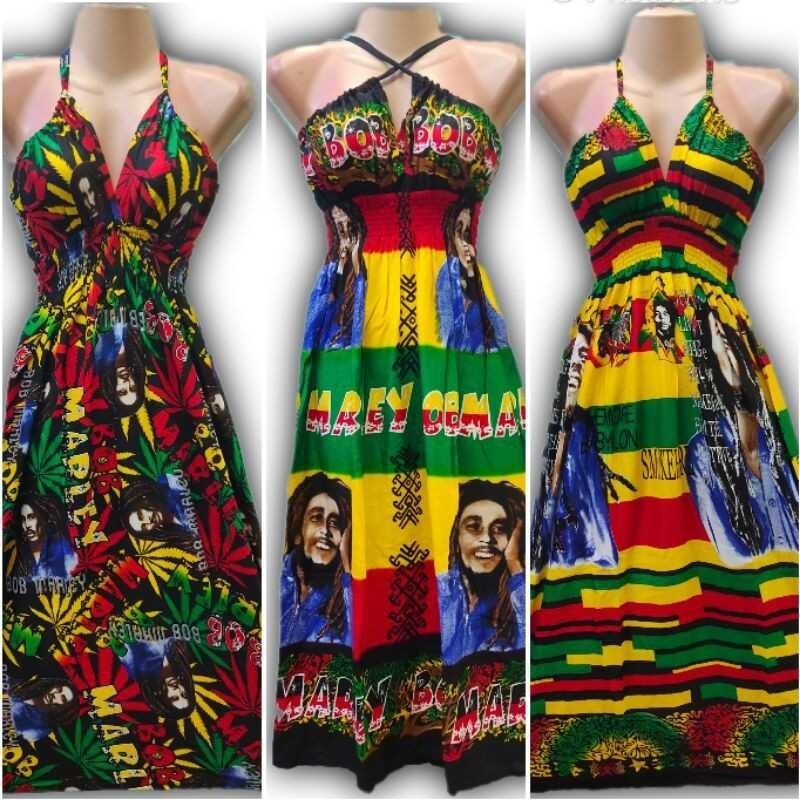 Rasta Reggae Bob Marley Dress | Shopee Philippines