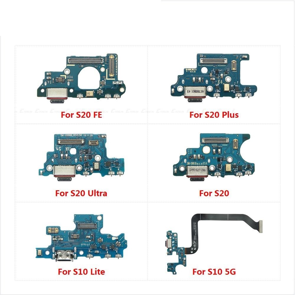 USB Charging Port Dock Connector Charger Board Microphone Flex Cable For Samsung Galaxy S20 FE ...