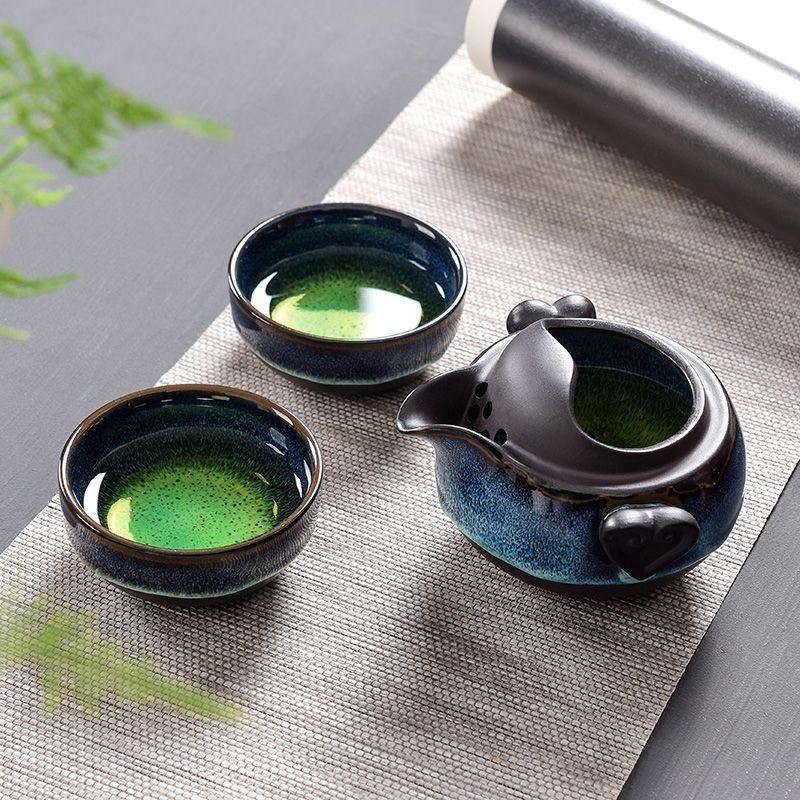 Kiln Transformed Tea Set Set Purple Sand Eight Treasure Pagoda Tea Cup ...