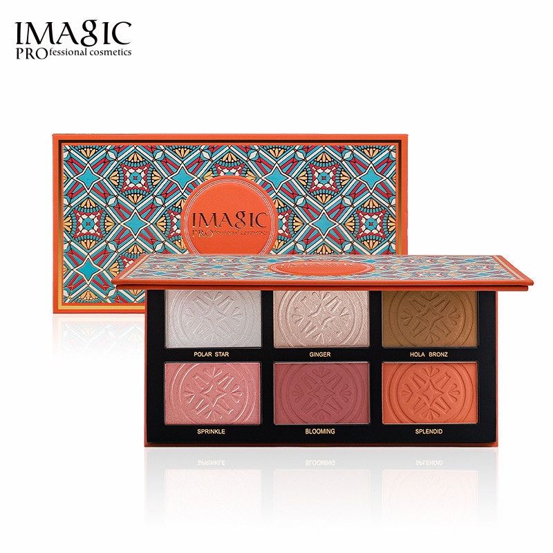 New Product 6 Colors Face Comprehensive Disk Blush Highlight Trimming ...