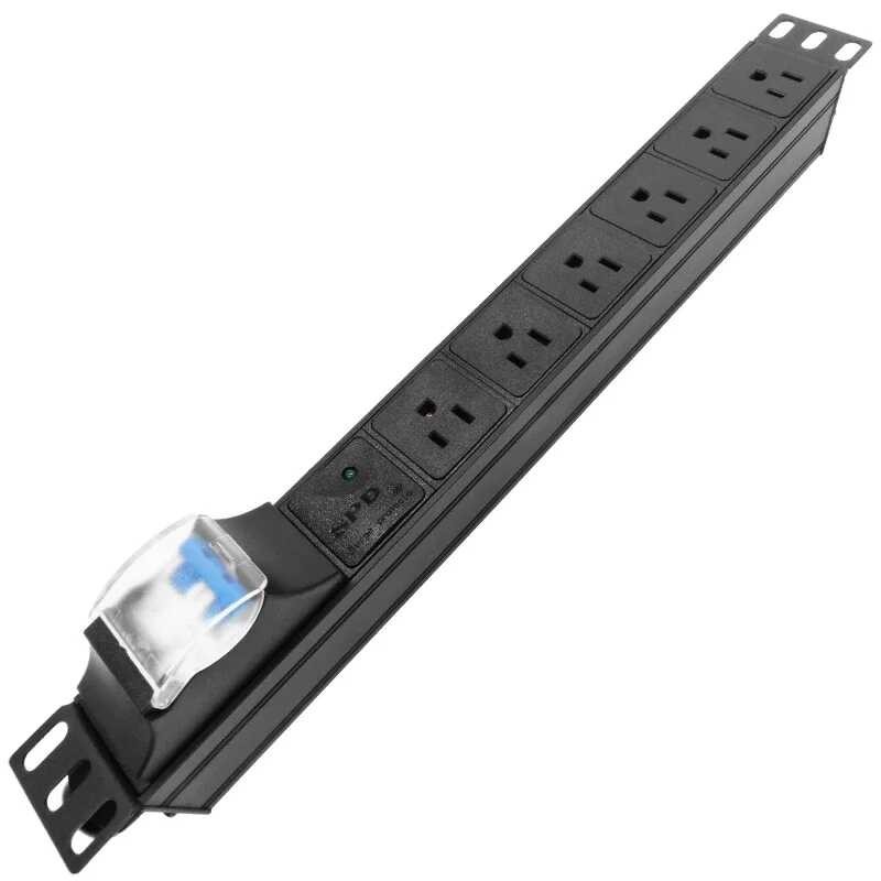 SPD Network Rack PDU Power Strip 3500W 6 US Socket 16A Circuit Breaker ...
