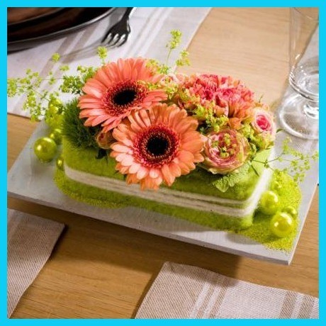 OASIS Floral Foam for fresh flower arrangement with plastic base, Table ...