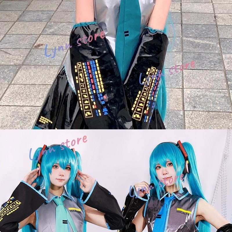 COD VOCALOID HATSUNE MIKU Cosplay Costume MIKU Anime Outfits Wig Set ...