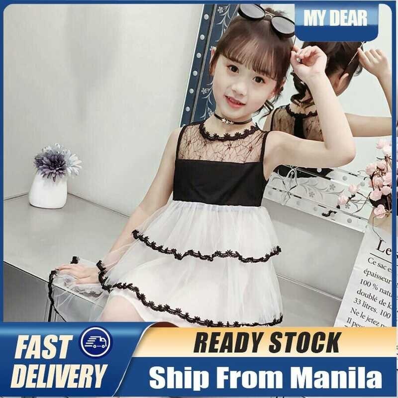 COD 2024 Mga Babaeng damit Mesh Princess Lace Skirt Kabataan Dress Cake ...