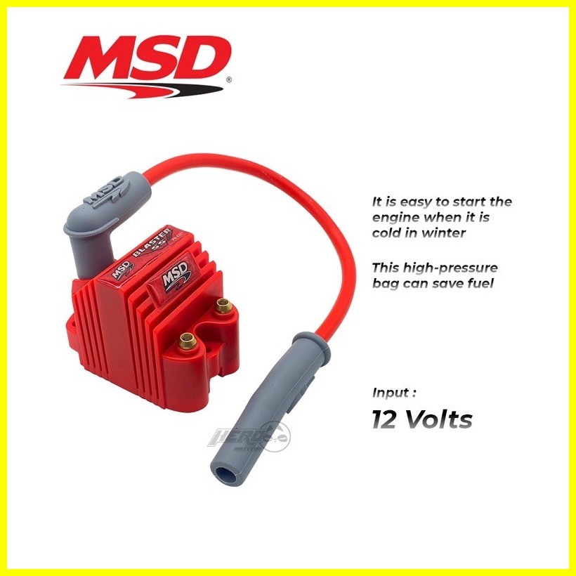 MSD E-core Racing Ignition Coil Universal Blaster Coil SparkPlug Cap ...
