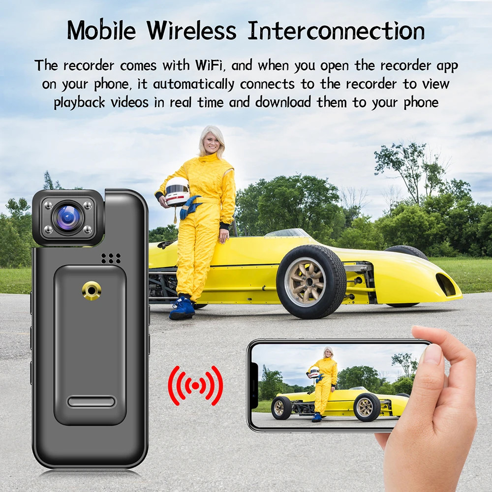 HD 4K WiFi body Camera Portable Digital vlog action Video wearable ...
