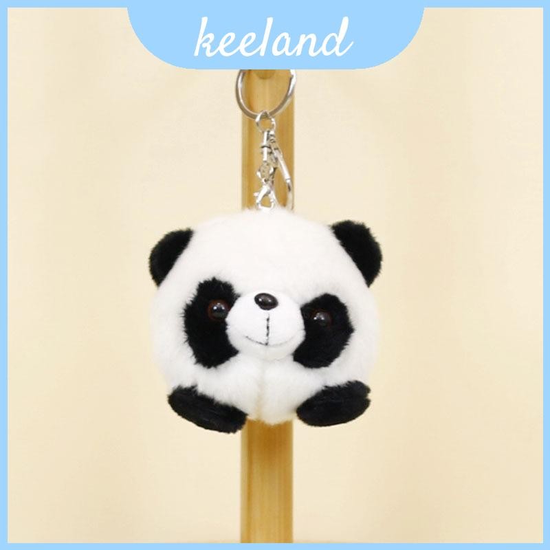 Adorable Panda Plush Keychain Cute Couple Bag Accessory Short Charm ...