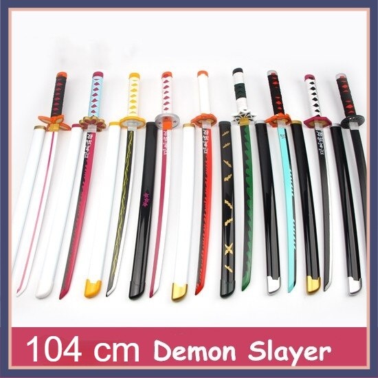 ON Hand Demon Slayer Tanjiro Nezuko Zenitsu Sword CosPlay Sword 104cm ...