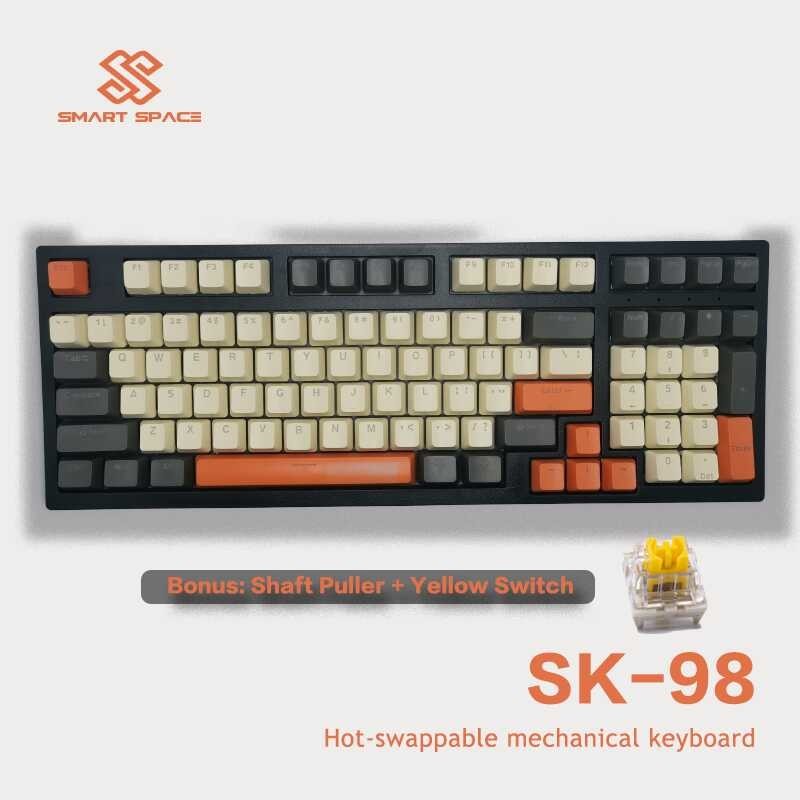 Sk-98 Smart Space 97 Keys Mechanical Keyboard Hot Swap Sa Red Switches ...