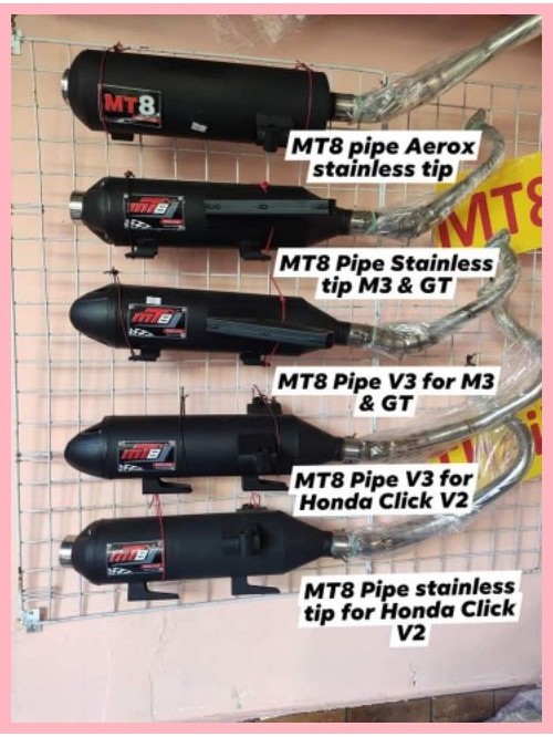 卍 MT8 pipe for Honda Click V2 V3 150i and 125i (Imported in Thailand ...