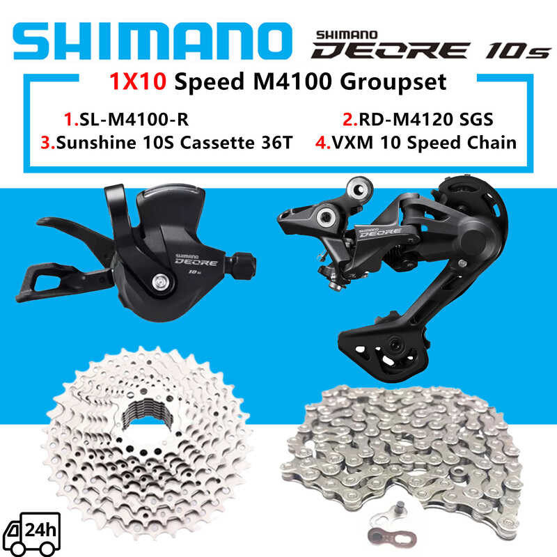 M4100 Shimano Deore 10 Speed Groupset 1X10 Speed MTB Shifter Rear ...