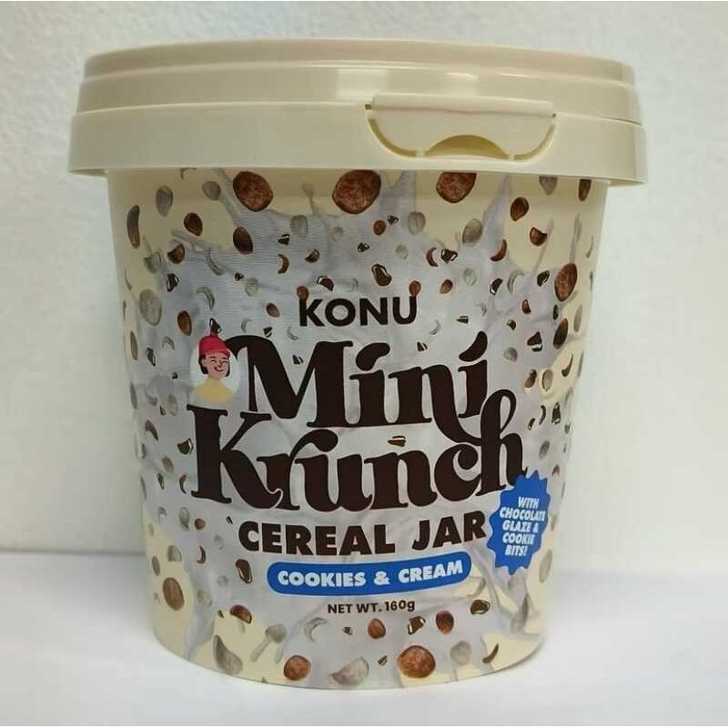 KONU Mini Krunch Cereal Jar Cookies at Cream MEDIUM 160g | Shopee ...