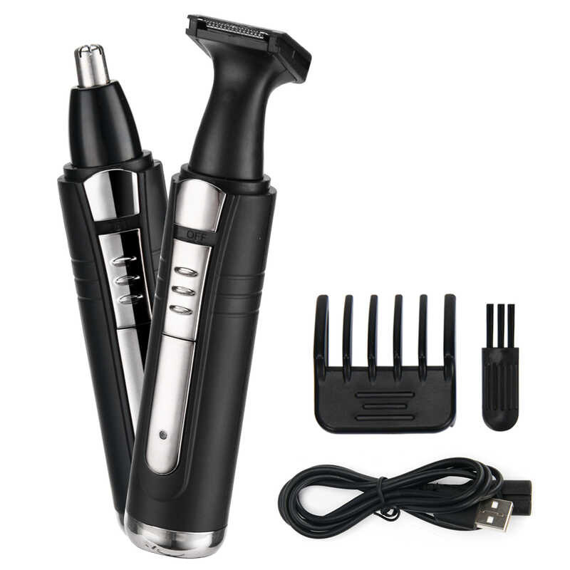 Rechargeable Pritech USB Nose Trimmer Portable Ear 2 In 1 Hair Clipper ...