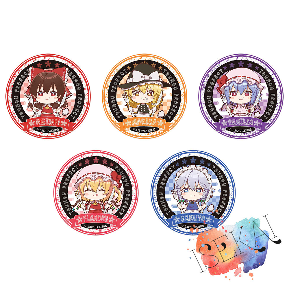 TouHou Project Anime Metal Badge Reimu Marisa Remilia Flandre Sakuya ...