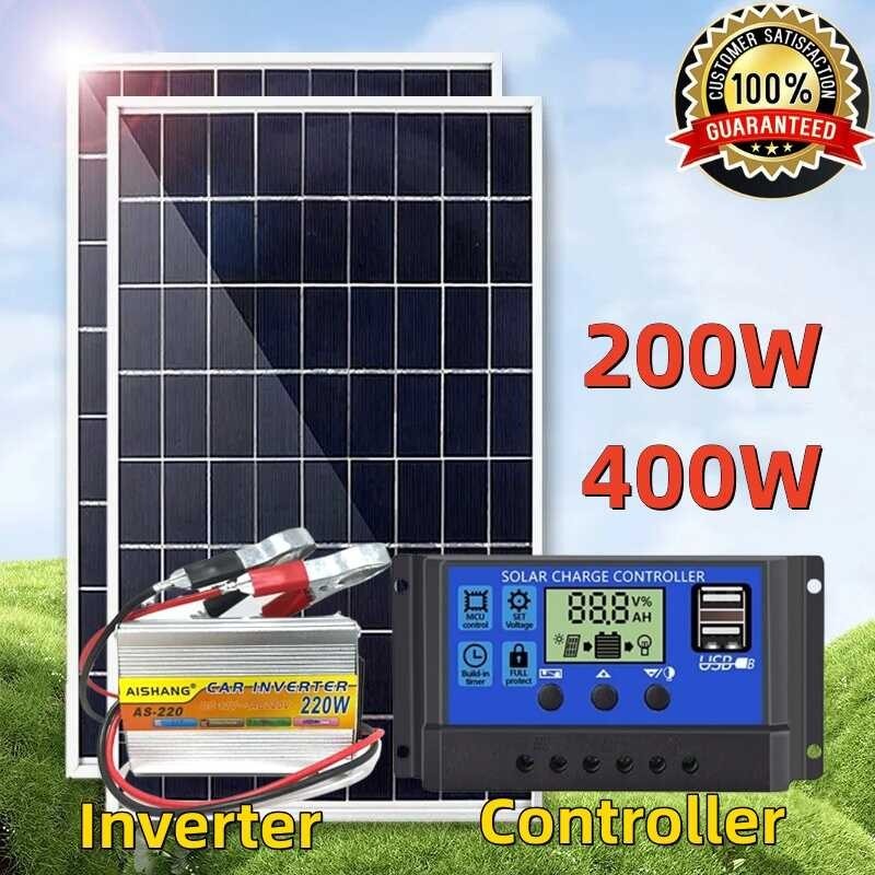 200/400W 18Volt Pv Module Cell Generator Set For Home Sa 30A Solar Controller Monocrystalline ...