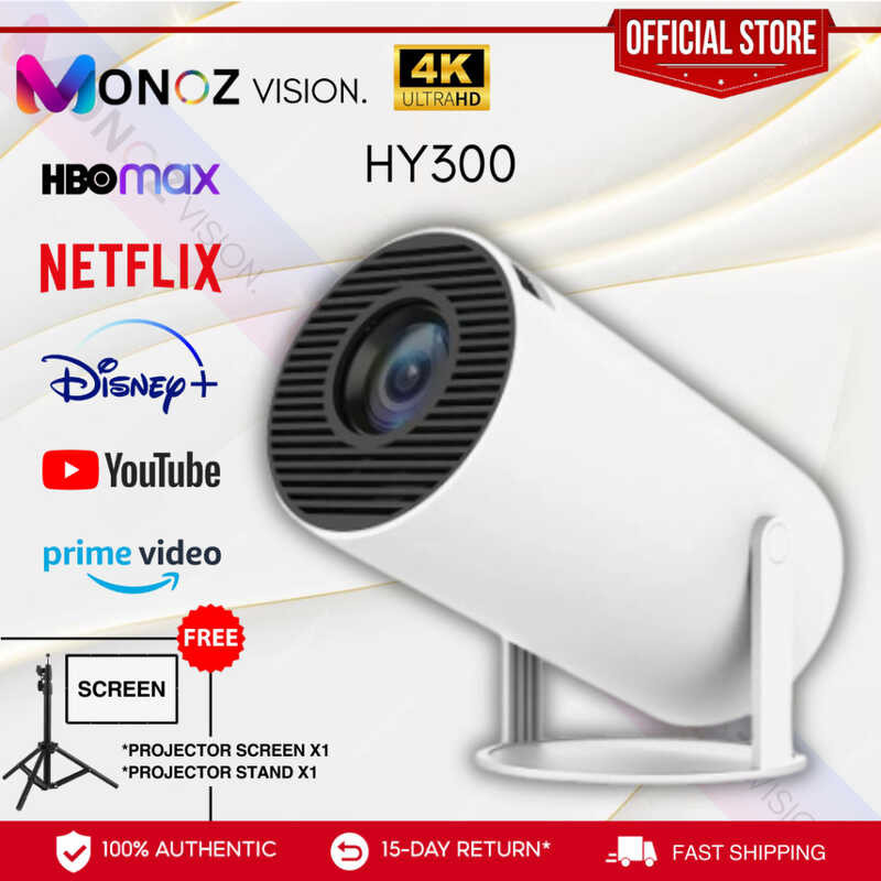 HY300 Android 11 LCD 4k Mini Projector 1080P WIFI Sa Bluetooth Office ...