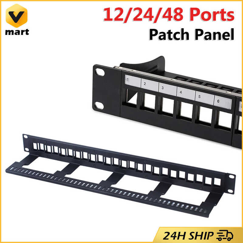 Tool Kit 12 CAT6 Networking Wall Rack Mount Bracket Port RJ45 UTP LAN ...