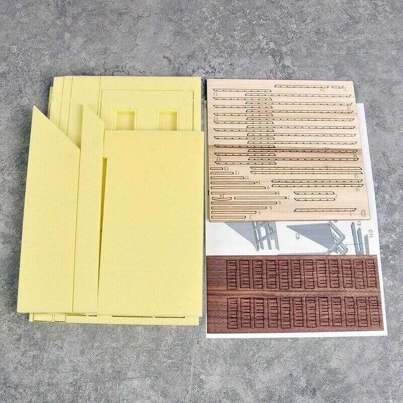 Unpainted 1/35 Building Kits Ruins House Handmade Miniature Wooden Ama ...