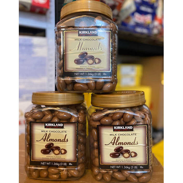 Kirkland Signature Milk Chocolate Roasted Almonds - 1.36 KG (3LB ...