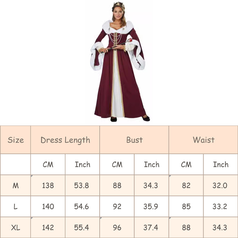 Traditional European Palace Loyal Classic Red King Queen Cosplay ...