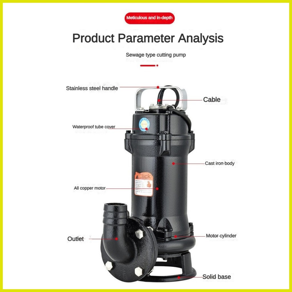 ♂ Highpower submersible water pump portable motor farm irrigation ...