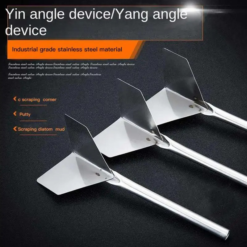 1set Stainless Steel Outside Corner Plastering Wall Plaster Scraper Yin ...