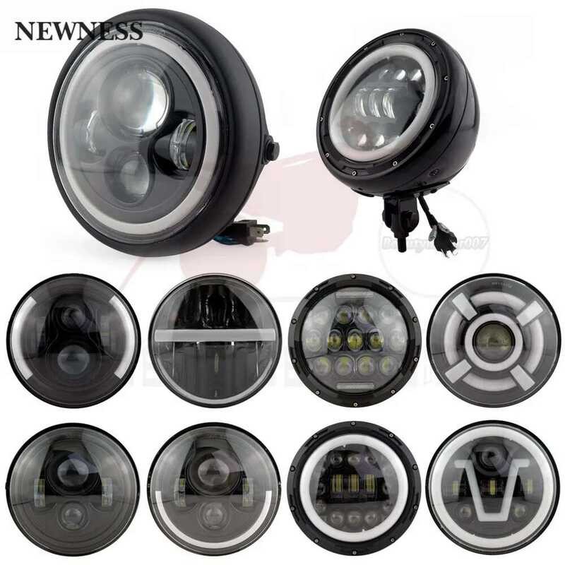 1 Motorcycle DRL Light 7 Inch LED Headlight For Benelli Honda Hornets ...