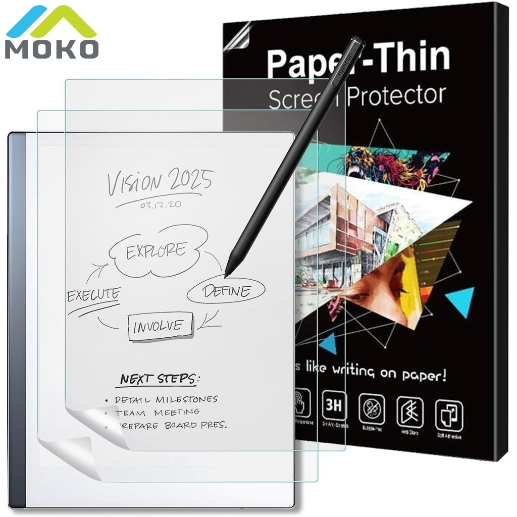 in stock MOKO 2 Pack Paper Screen Protector for Remarkable 2 Tablet 10.3-inch Paper Tablet ...