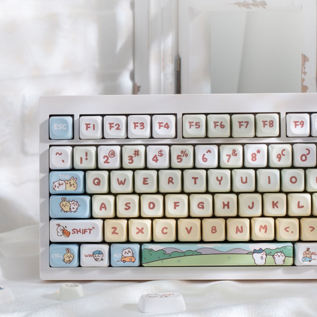 Cartoon Chikawa Little Eight Keycap MOA PBT Material Thermal ...