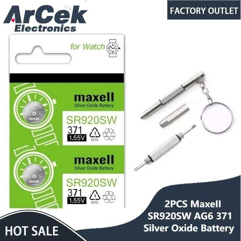 44 2 2Pcs Original Maxeii Sr920sw Ag6 371 Sier Oxide Watch Battery ...