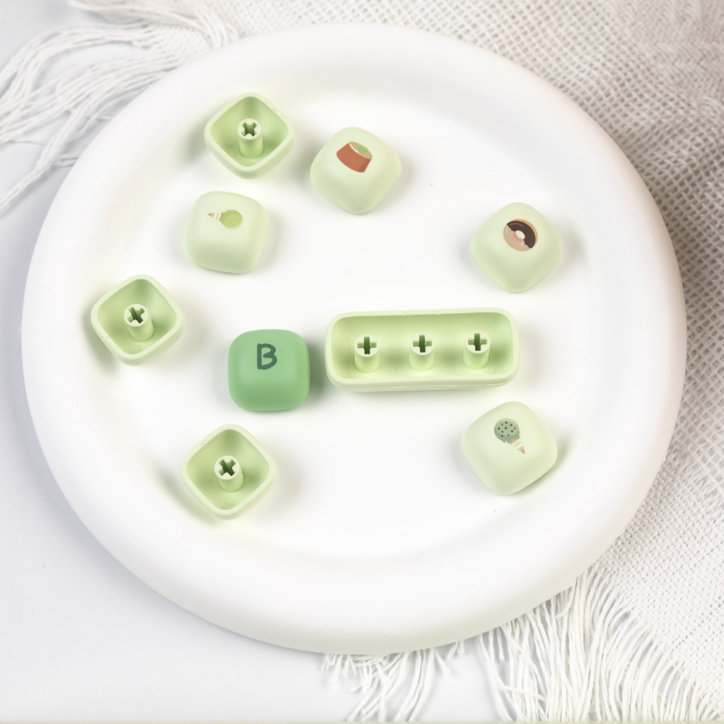 Green Dessert Keycaps MOG Profile PBT DYE-Sublimation Suitable for ...