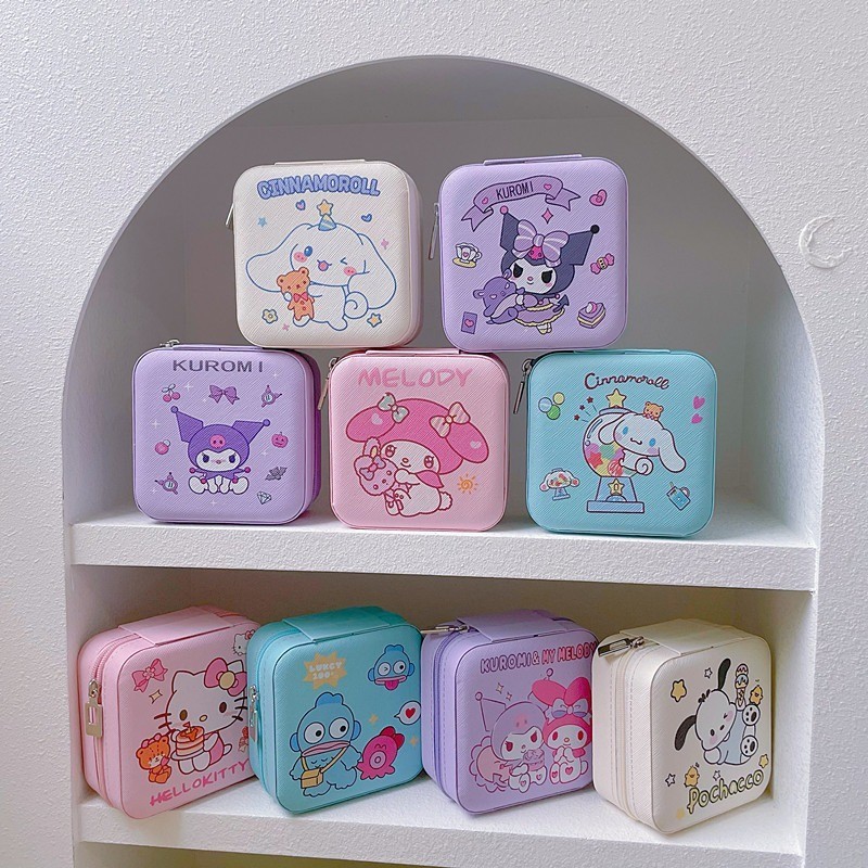 Cinnamoroll My Melody Jewelry Box, Cinnamoroll PU Small Portable ...