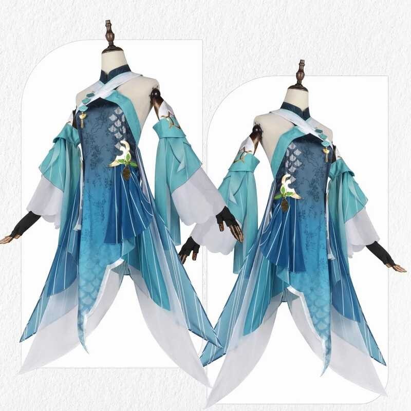 Hot 〠 New Sell 2024 Genshin Impact Ping Damit Halloween Costume Role ...