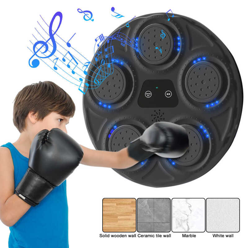 Music Boxing Hine Wall Target LED Lighted Smart Boxing Game For Home ...