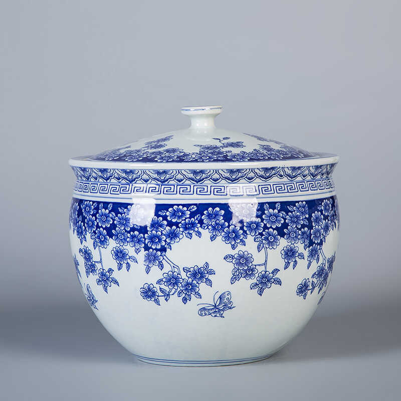 Pot Jingdezhen Ceramic Rice Bucket Blue And White Storage Pagpili Ng ...