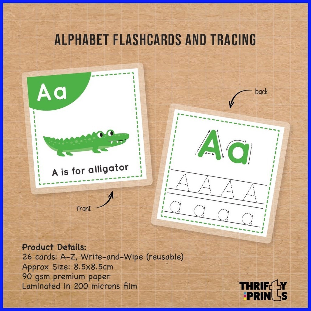 Alphabet Flashcards and Tracing, ABC Flashcards, Letter tracing ...