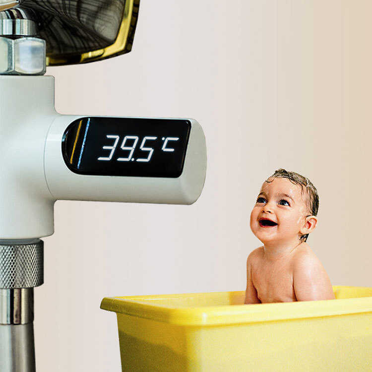 Digital Bath Thermometer , Led Display For Shower Fittings, Led Water ...