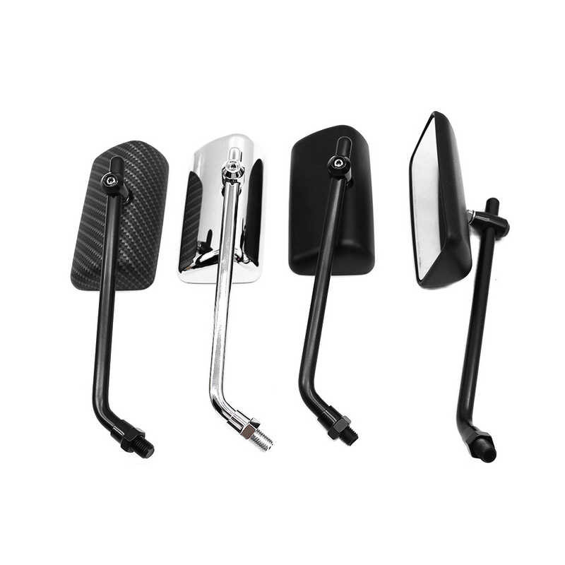 Rearview Universal Motorcycle Mirrors Black Chrome Motorcycle Side ...