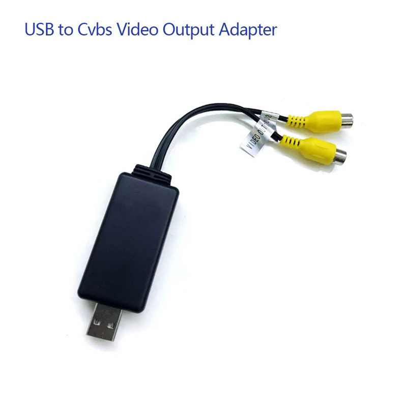 USB to Cvbs Video output Adapter to RCA interface Cable usb input 2 port vedio outbut to Car ...