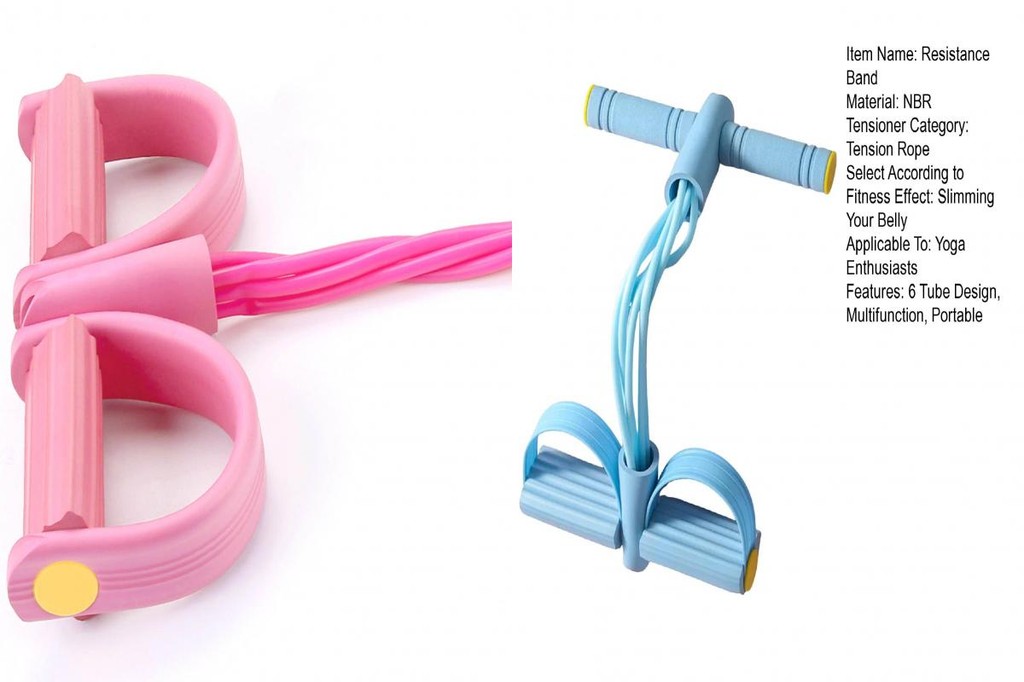 [FM] Leg Training Band Nbr Tube Resistance Band 6-tube Pedal Resistance Band Yoga Puller for ...