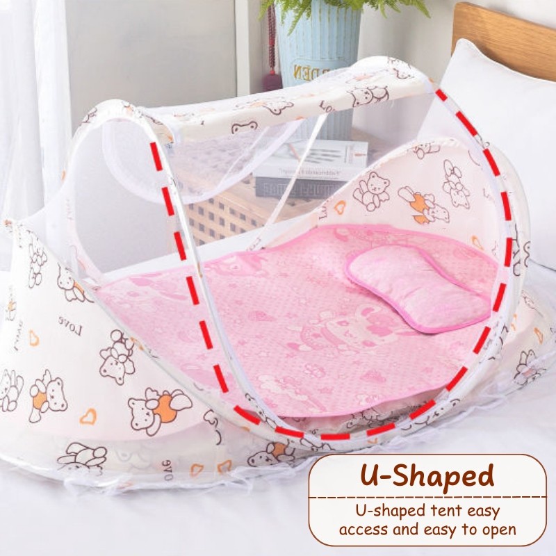 Baby 4 In 1 Foldable Mosquito Net Kids Mosquito Tent & Net With Soft ...