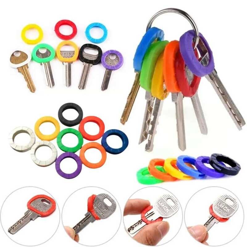 32Pcs Keycap Plastic Keys Identification Covers Key Marker Rings Rubber ...