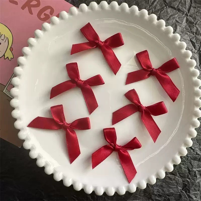 20pcs [4cm]Multicolor Bow Hair Clip Ribbon Mini Sweet Cute Ribbon Hair ...