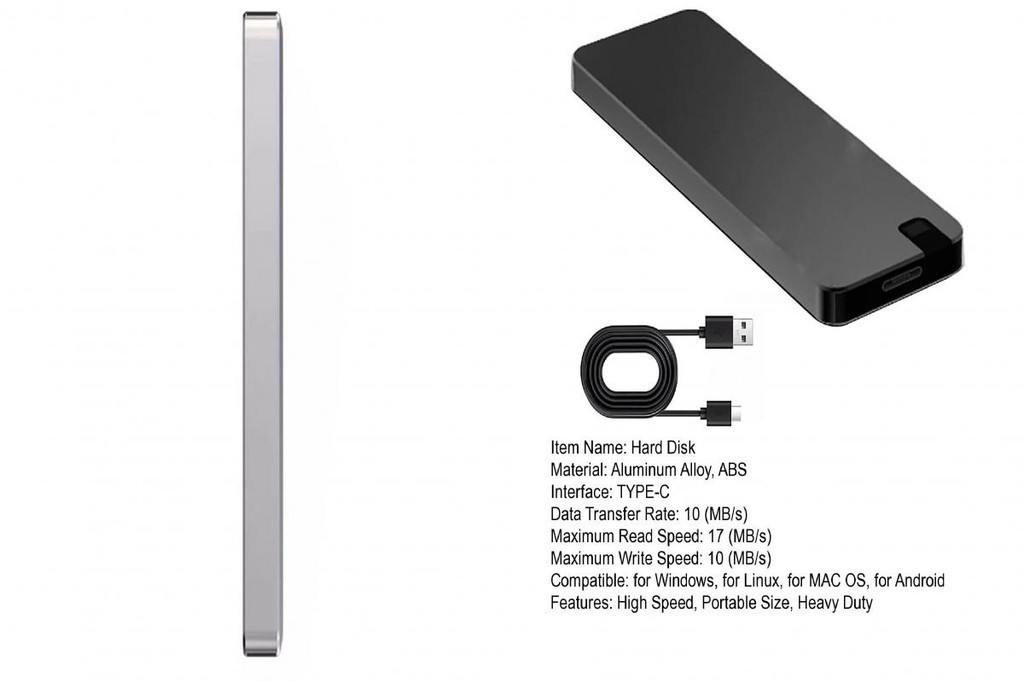 [RB] Mobile Hard Drive High Speed Portable Ssd for Windows Mac Android ...