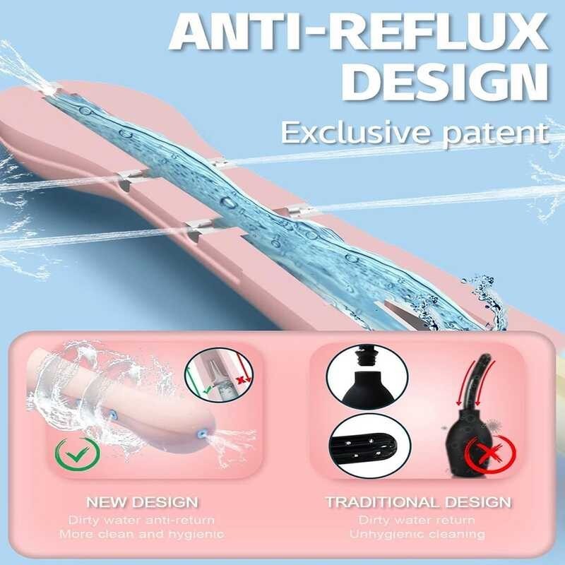 LY Bidet Cleaner 5 Holes Nozzle Plug Rectal Enema Syringe Stream Douche ...