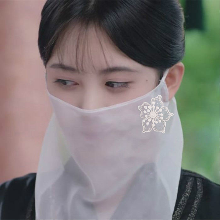 Mask Mask Veil Hanfu Veil Antique Style Hanging Ears Tassel Covering ...