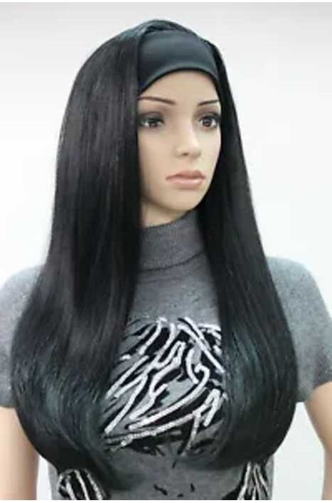 Peruka Bagong 3/4 May Ulo Itim Tuwid Na Kalahati Wig S Ng Babae Buhok ...