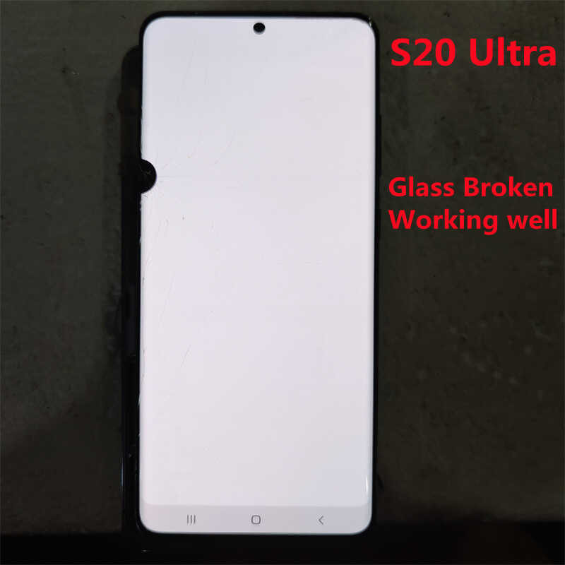 Glass Broken Working Well Used AMOLED For Samsung S20 Ultra LCD - G988f ...